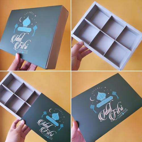 Jual giftbox sekat 6 kardus hampers packaging brownies mini ukuran ...