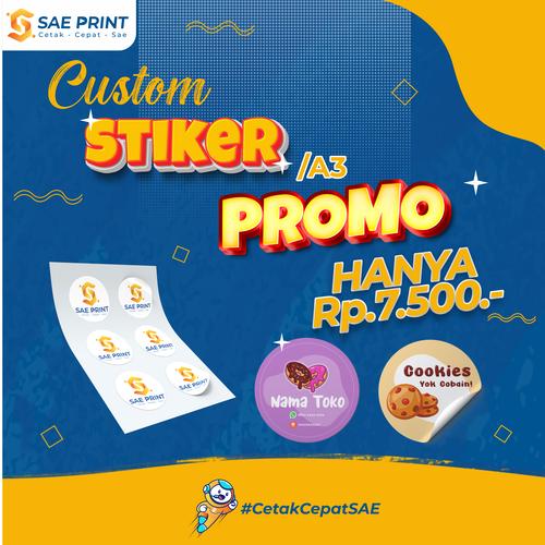 Jual PROMO !! Cetak Stiker Label Cromo / A3+ CUT / Cetak Label Kemasan - Tanpa Laminasi - Kota ...