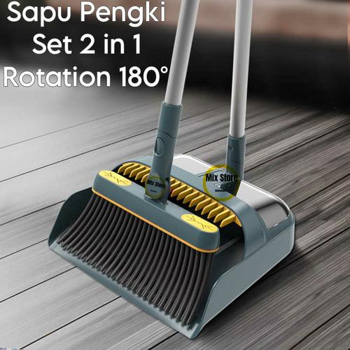 Jual Sapu Pengki Lipat 2in1 Broom Set Dustpan Sapu Lipat Pengki Broom ...