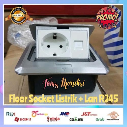 Jual Floor Socket lantai Meja Socket listrik + Lan RJ45 - Jakarta Barat ...