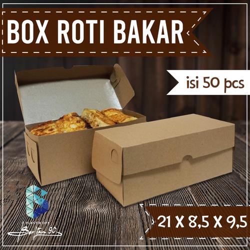 Promo Kotak Dus Kue Roti Bakar Food Grade Paper Laminasi 21 x 8,5 x 9,5 ...