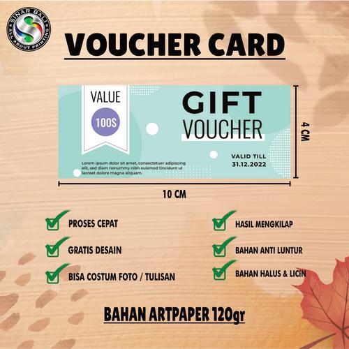 Jual cetak voucher / kupon diskon / custom voucher gift / cetak kupon ...
