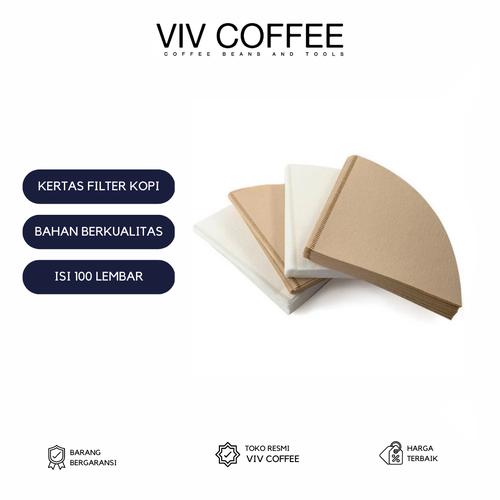 Jual Kertas Filter Kopi V60 Coffee Filter 100 Lembar - 01, Putih ...