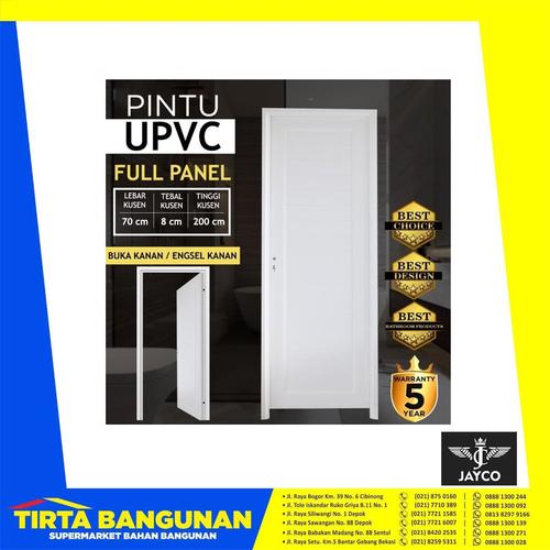 Promo JAYCO PINTU UPVC FULL PANEL 70 X 200 CM WHITE/PINTU KAMAR MANDI ...