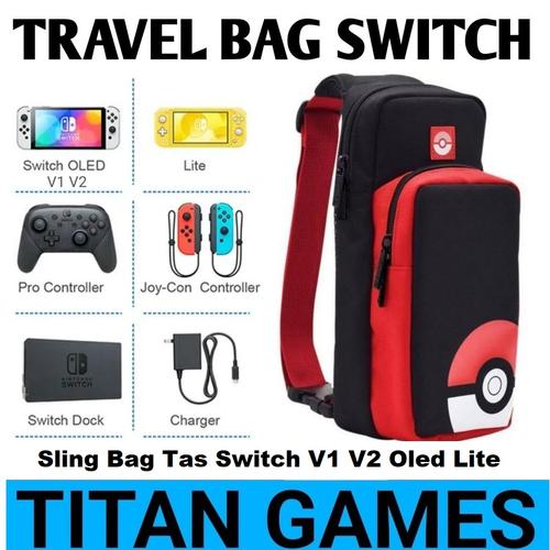 Jual Switch Oled Sling Bag Travel Pokeball Nintendo Switch V1 V2 Lite ...