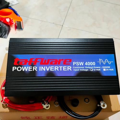 Jual TAFFWARE Power Inverter Pure Sine wave PSW 4000 DC12V to 220V 24V ...