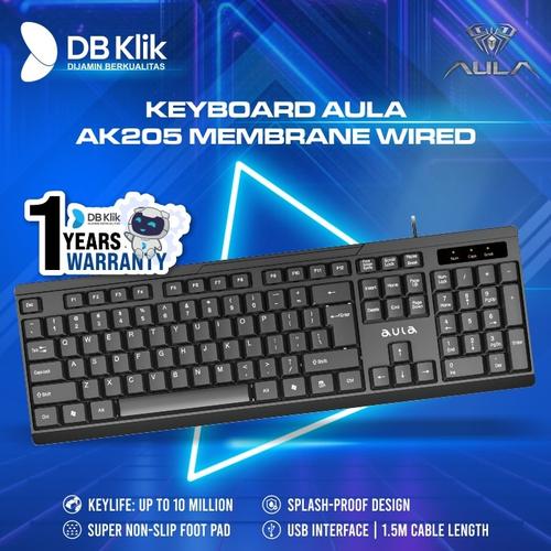 Jual Keyboard Gaming Aula AK205 Membrane Wired - AULA AK205 Wired ...