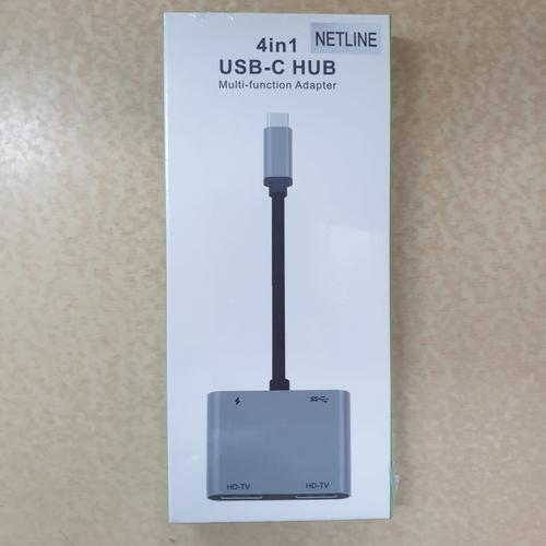 Jual NETLINE Type C to 4 in 1 (2X HDMI, USB 3.0, PD) Dual HDMI 4in1 - Jakarta Pusat - TheR Comp ...