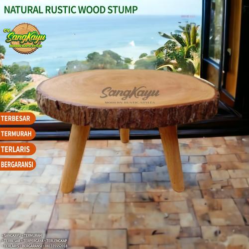 Jual Meja Lesehan 38-40 cm, footed wood slab tray, nampan meja kayu Rustic - 50-51 cm, 40 cm ...