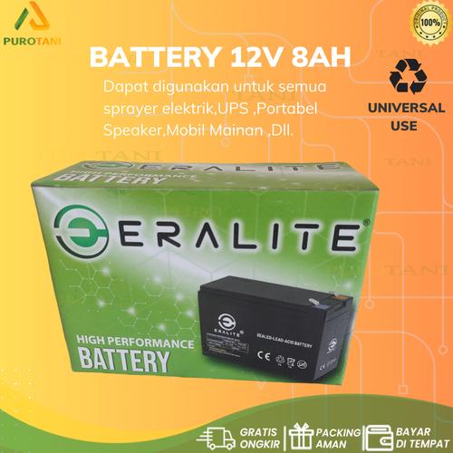 Jual Eralite Battery 8 AH Sprayer Aki kering Tangki Elektrik 12V 8AH ...