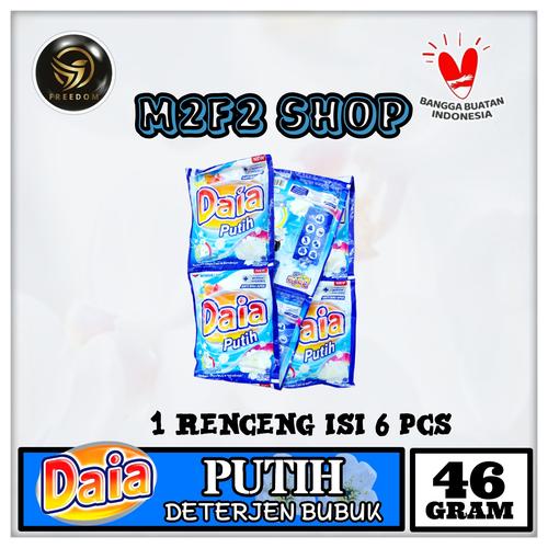 Jual Daia Putih Detergent Bubuk Sabun Cuci Baju Sachet - 46 gr (1 ...