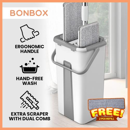 Jual Alat Pel Lantai Otomatis Kain Mop Pengepel Pelan Ember Peras ...