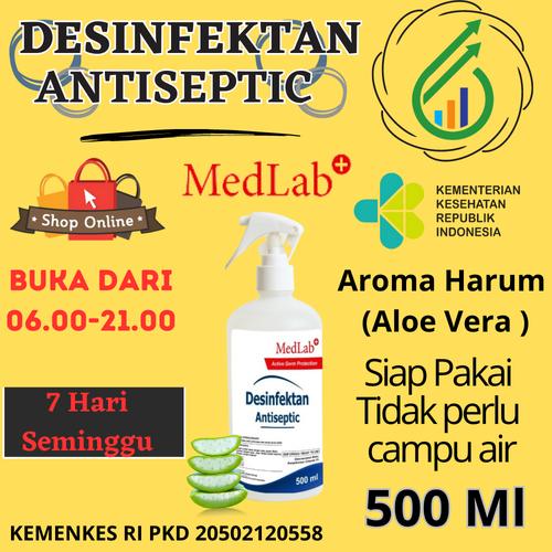 Jual DESINFEKTAN MedLab 500ml antiseptik wangi botol trigger - Jakarta ...