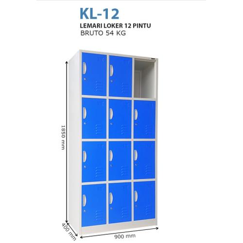 Jual Lemari Besi / Loker Besi / Rak Helm - Kozure - KL-12 - Kota ...