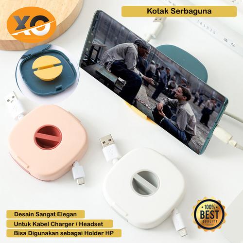 Jual Kotak Kabel Charger Headset Cable Organizer Tempat Penggulung USB ...