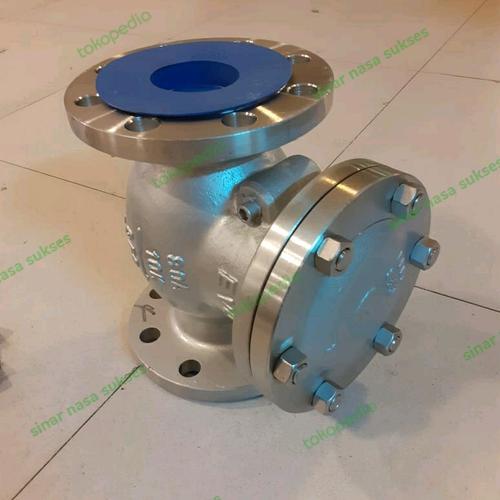 Jual Swing check valve jis 10k SS304 flange 3" inch DN80 - Jakarta ...