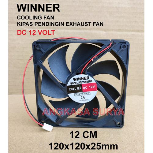Promo Fan DC 12v 12cm 12x12 12 volt WINNER Cooling Fan Exhaust Fan ...