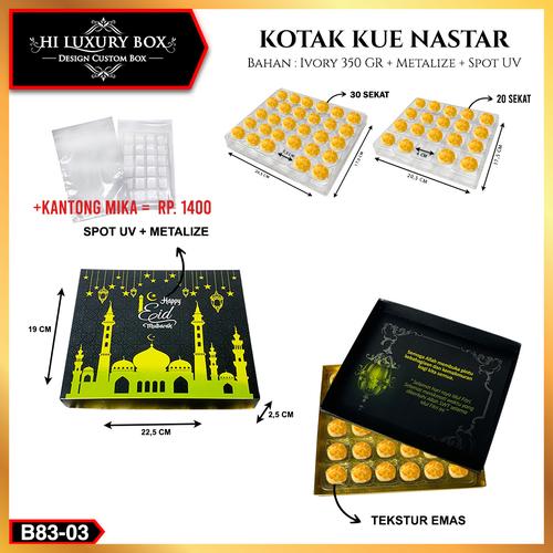 Jual Box Coklat Kotak Kue Nastar Mika Sekat Packaging Lebaran Murah ...