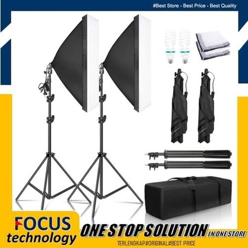 Jual Paket lampu foto studio softbox socket e27 + Lampu + Tas Besar ...