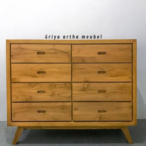Jual buffet jati minimalis / cabinet retro jati / cabinet 8 laci - Kab ...