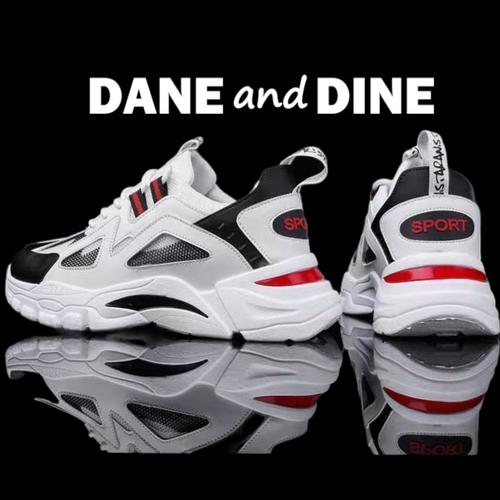 Jual Sepatu Sneakers Pria Putih Hitam Ori Dane and Dine - F19 - black ...