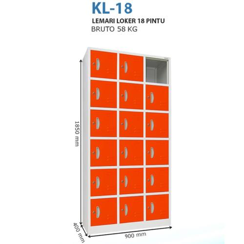 Jual Lemari Besi / Loker Besi / Rak Helm - Kozure - KL-18 - Kota ...