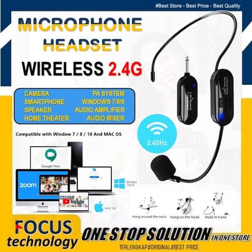 Jual MIC MICROPHONE MIKROPON HEADSET WIRELESS Portable UHF - 1 Mic Hx ...