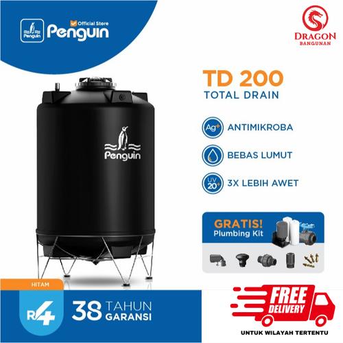 Jual Tangki Air Penguin TD 200 + Kaki - Toren Stainless Penguin Total ...