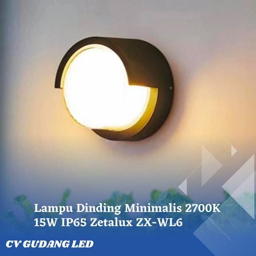 Jual Lampu Dinding Minimalis 2700K 15 Watt IP65 Zetalux ZX-WL6 - Kab ...