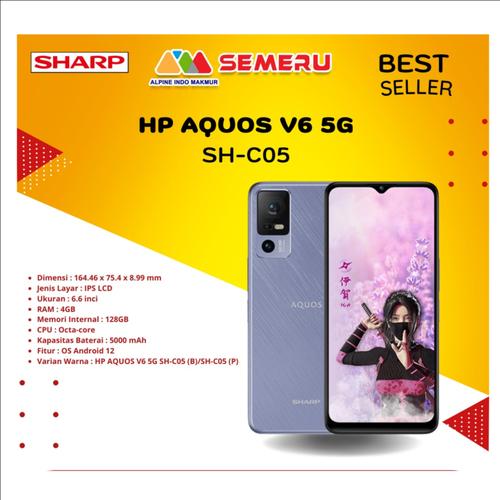 Jual SHARP HP AQUOS V6 5G RAM 4/128 BLACK/PURPLE GARANSI RESMI - Kota ...