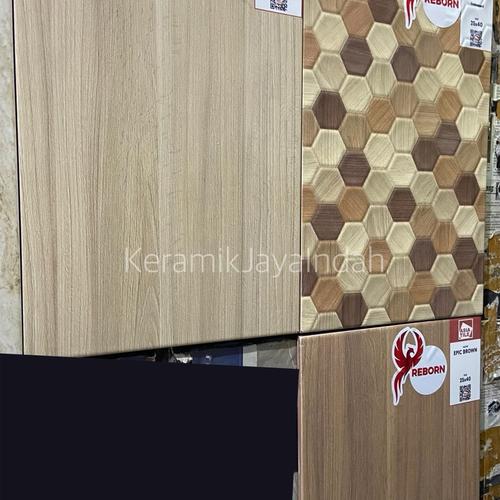 Jual ASIA TILE EPIC CREAM BROWN EMBOSSED 25 x 40 KERAMIK DINDING ...
