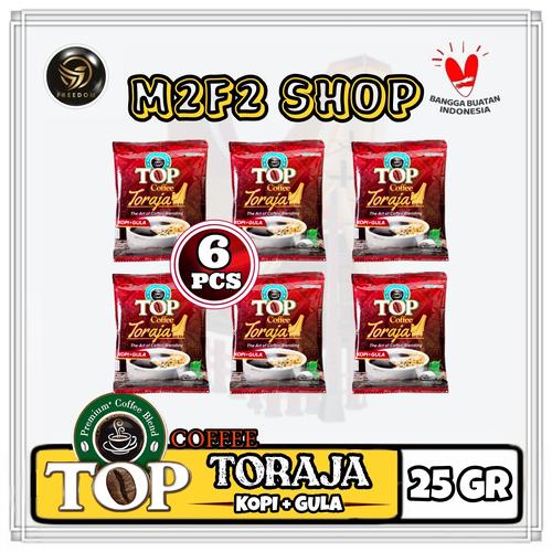 Jual Kopi TOP Coffee Toraja Kopi + Gula Sachet - 25 gr (Harga 6 Pcs ...