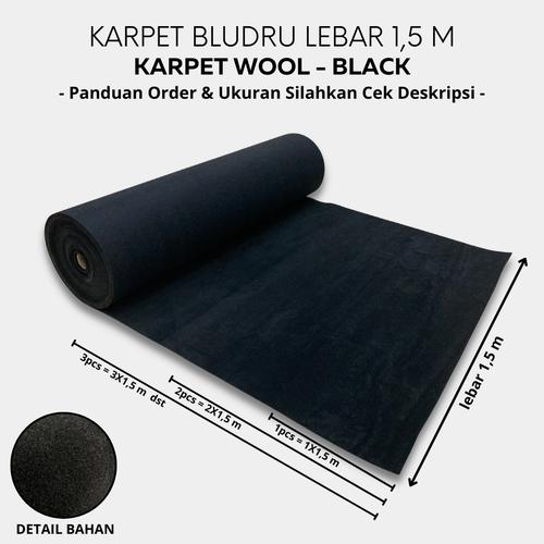 Jual Karpet Wool Meteran 1x1,5m - Lebar 1,5M Brudru Pameran - 420 Gr ...