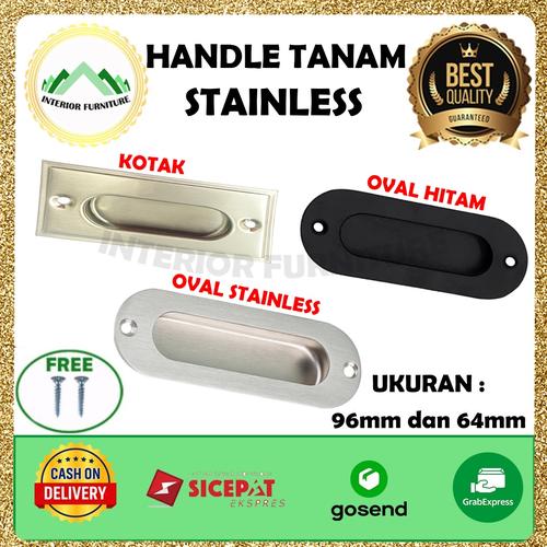 Jual Handle Pintu Tanam sleding sliding Dorong Geser Mekar oval kotak ...