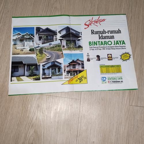 Jual Iklan Cetak Jadul Bintaro Jaya Rumah Rumah Idaman - Kota Bandung ...