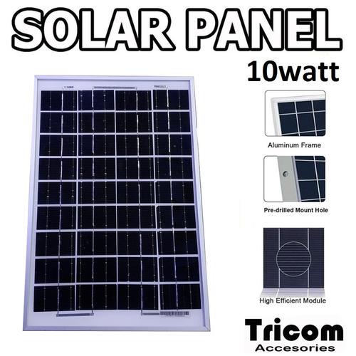 Jual Papan Solar Panel 10W- Solar Panel Tenaga Matahari Polycrystalline ...