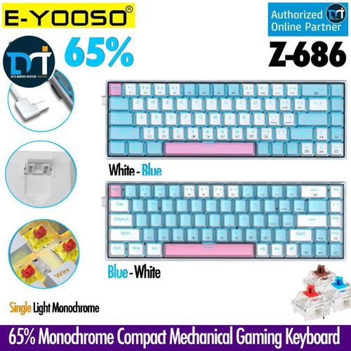 Jual E-yooso Z686 -65% Single Light Hotswapable Mechanical Keyboard I Z ...