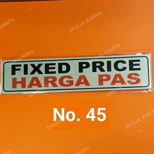 Jual Label Sign Label HARGA PAS FIXED PRICE Size Kecil / pcs - Jakarta ...
