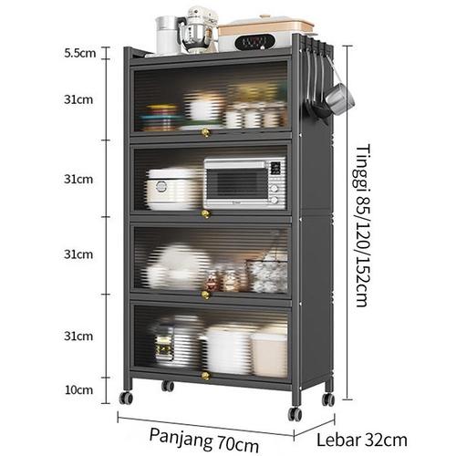 Jual Rak Kabinet Dapur Rak Oven Microwave Rak Penyimpanan Multi-layer ...