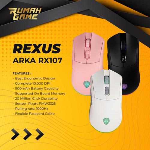 Jual Rexus Arka II RX107 Mouse Gaming Rgb Wireless Dual Connection ARka ...