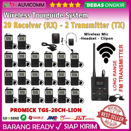 Jual Wireless Tour Guide Interpreter System Audio Haji Umroh 20CH LION 2 TX - PROMICK TGS-20CH ...
