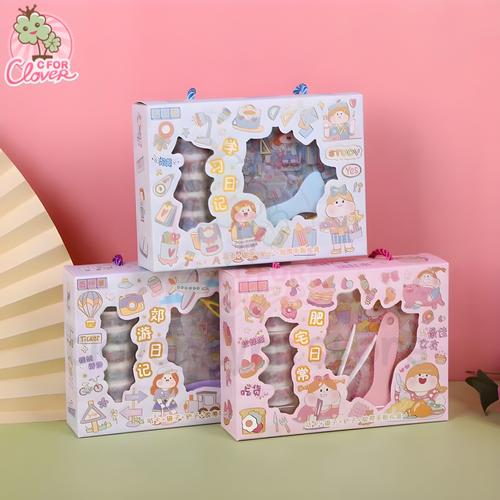 Jual CHUBBY GIRL STICKER SET + STICKER ROLL stiker box set gemoy goodie ...