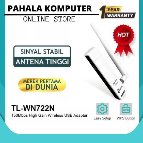 Jual TP-LINK TL-WN722N 150Mbps High Gain Wireless USB Adapter - White ...