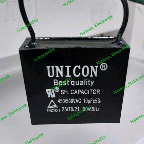 Jual kapasitor capacitor ac kotak kabel 10uf 10 uf 500v 500vac unicon ...