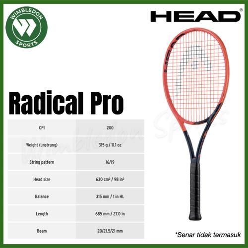 Jual Raket Tenis Head RADICAL 2023 / Head Radical Pro MP Team Team L ...
