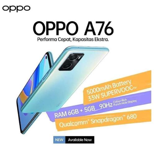 Jual HP OPPO A76 4G RAM 6/128 GARANSI RESMI - OPO A76 RAM 6/128GB ...