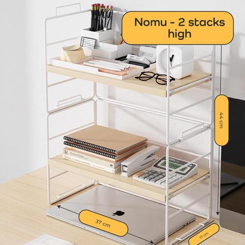 Jual IKONE NOMU Rak Buku / Laptop Organizer Rak Kayu Besi Susun ...