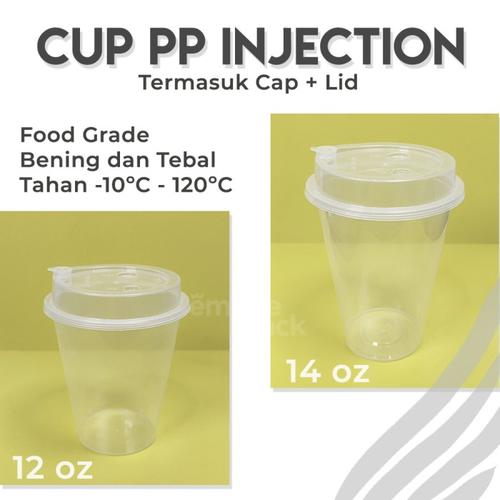 Jual PP Cup Injection 12oz / 14oz Gelas Plastik Boba / Cheese Tea isi ...
