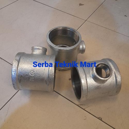Jual Reducer Tee 2" x 3/4" Drat Galvanis , Vlok Tee Besi Galvanis ...