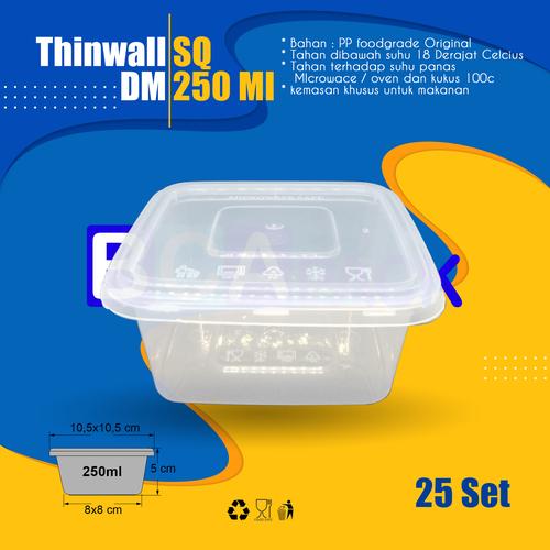 Jual KOTAK MAKAN PERSEGI TINGGI 200ML - THINWALL FOOD CONTAINER ISI ...